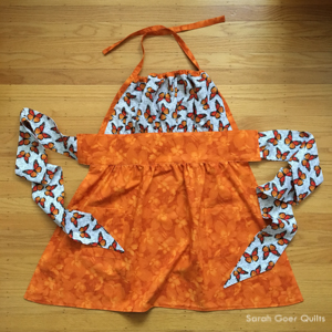 Orange Pretty Ditty Apron - Sarah Goer Quilts