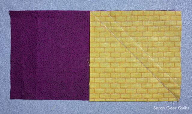 Split Complementary Scrappy Slab Sawtooth Star Tutorial - Sarah Goer Quilts