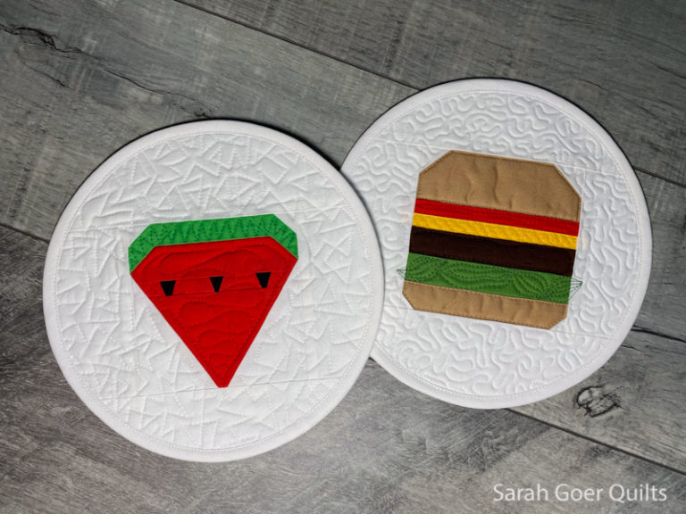Quilted Plates of Food - Sarah Goer Quilts
